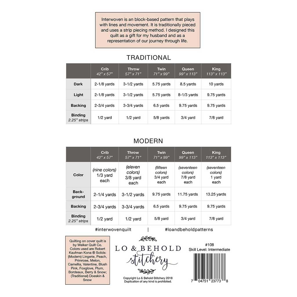 Interwoven Quilt Pattern