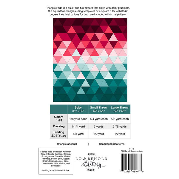 Triangle Fade Quilt Pattern