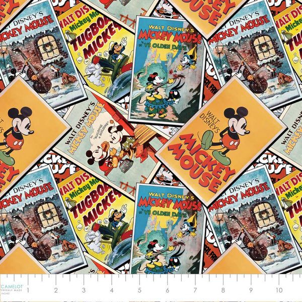 Mickey Mouse Cotton Fabric by the Yard