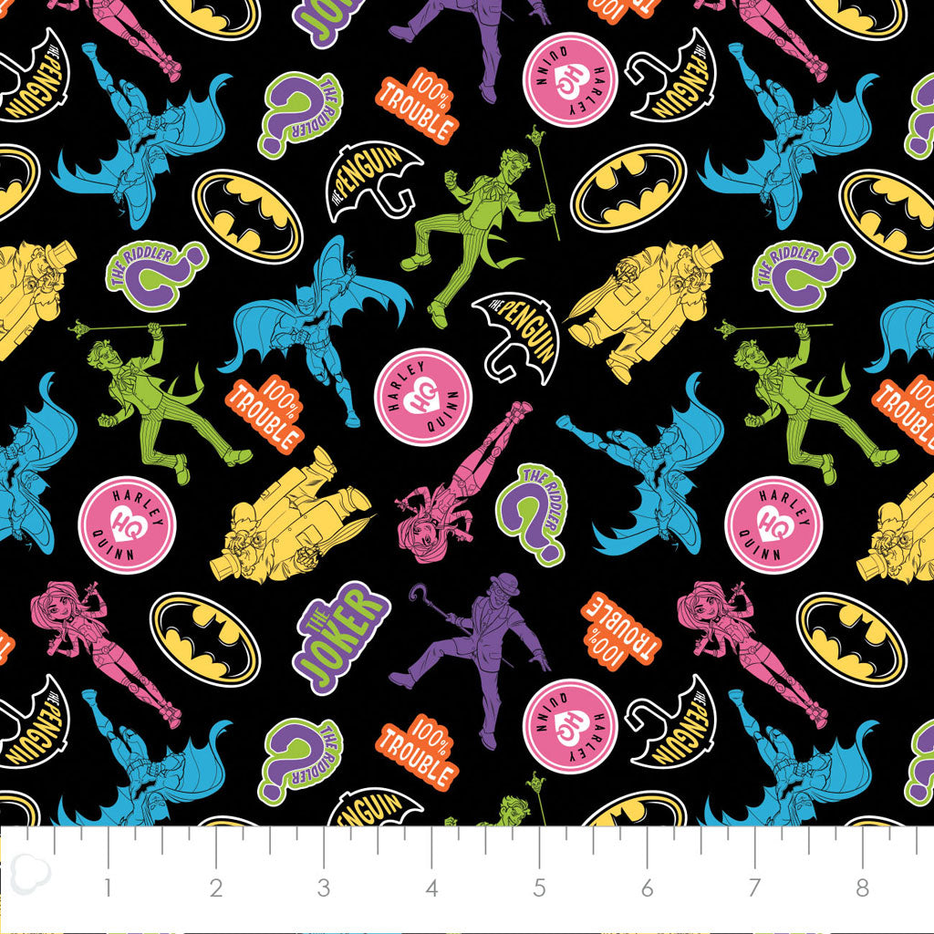 Batman Cotton Fabric by the Yard