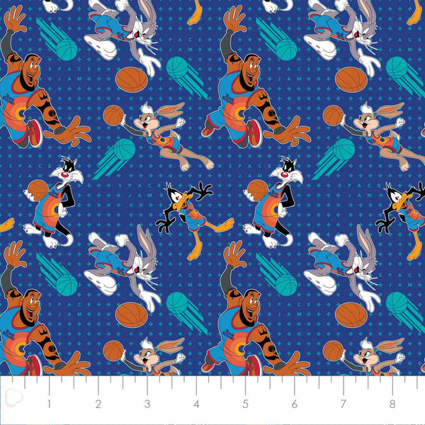 Space Jam Cotton Fabric by the Yard