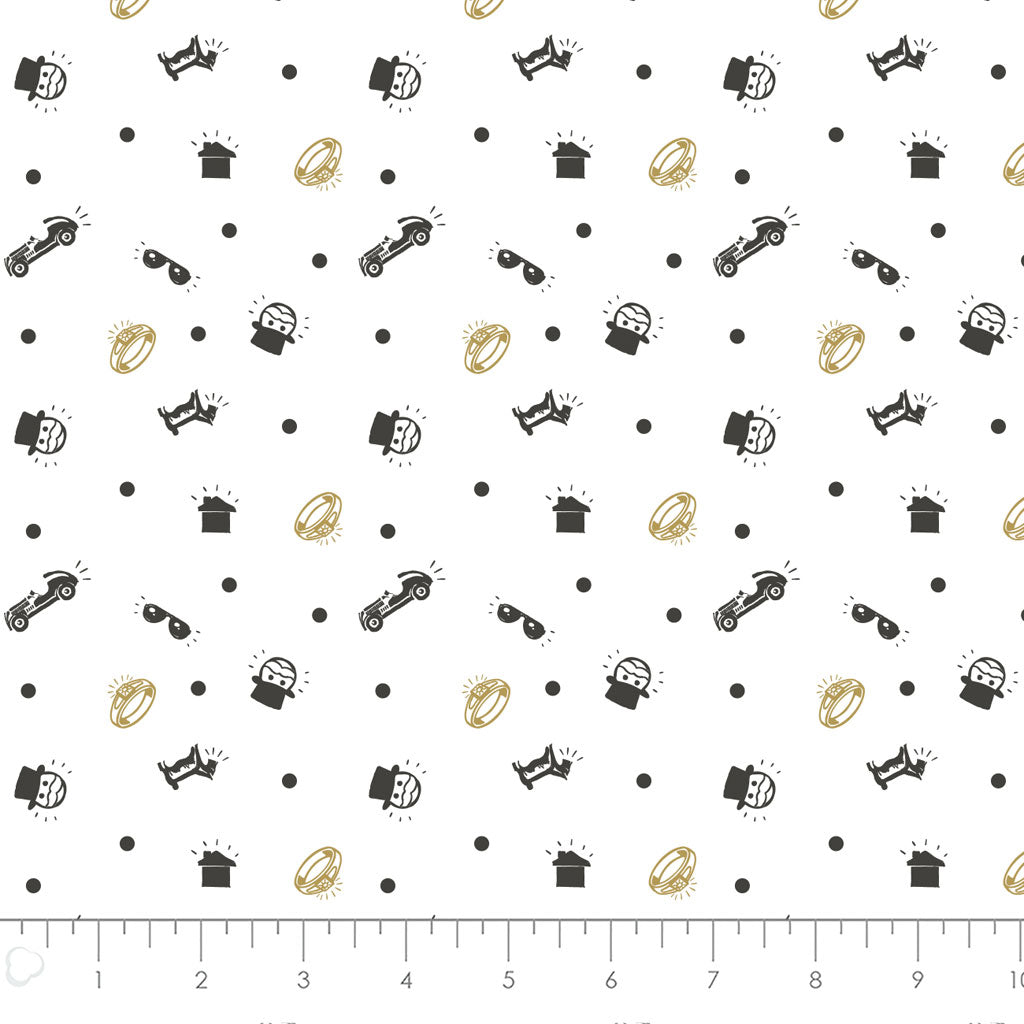 Monopoly Cotton Fabric by the Yard